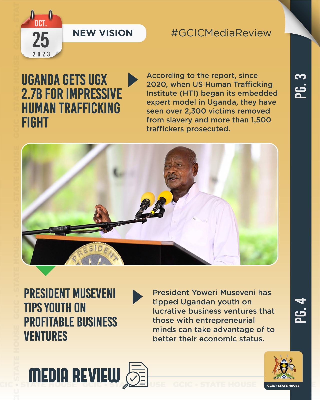 GCIC MEDIA REVIEW - 25th October, 2023 – GCIC Uganda